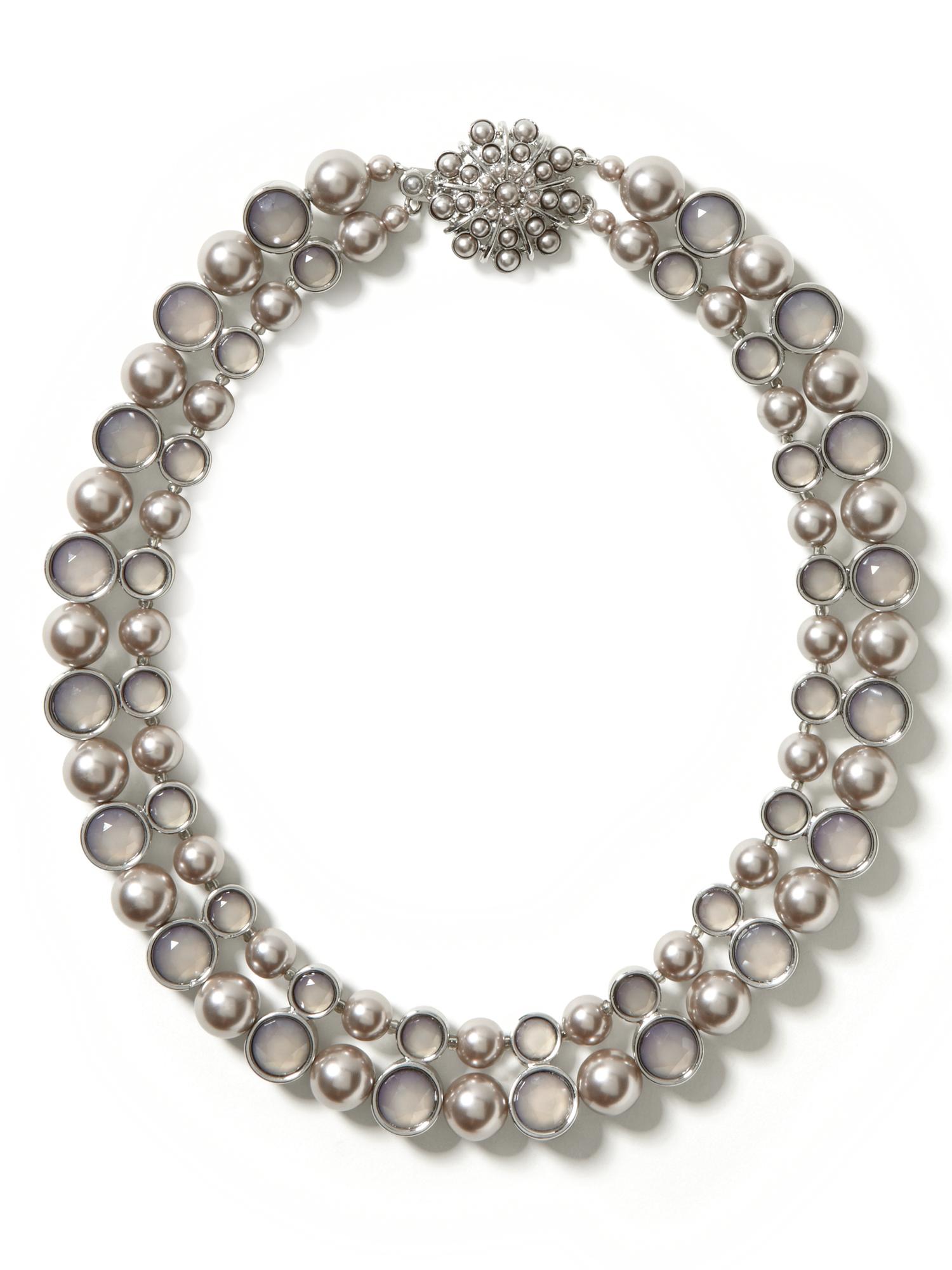 Grey caviar necklace | Banana Republic