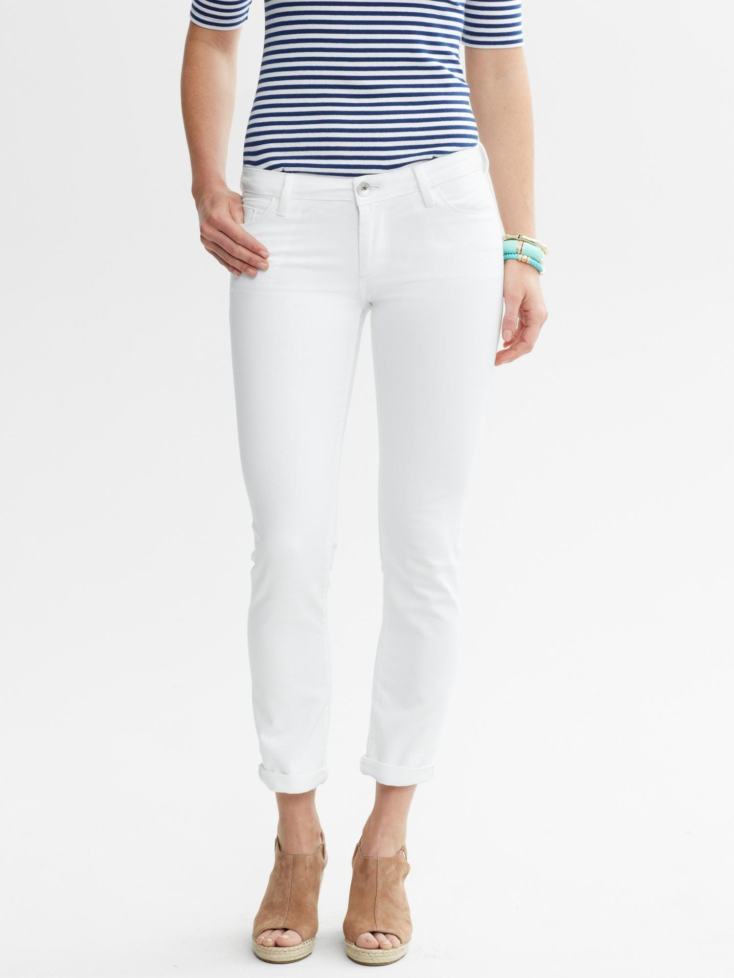 White skinny roll-up jean | Banana Republic