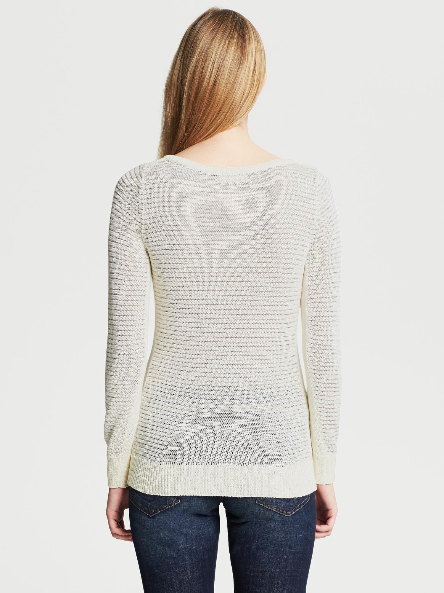 Heritage Textured Shine Pullover | Banana Republic