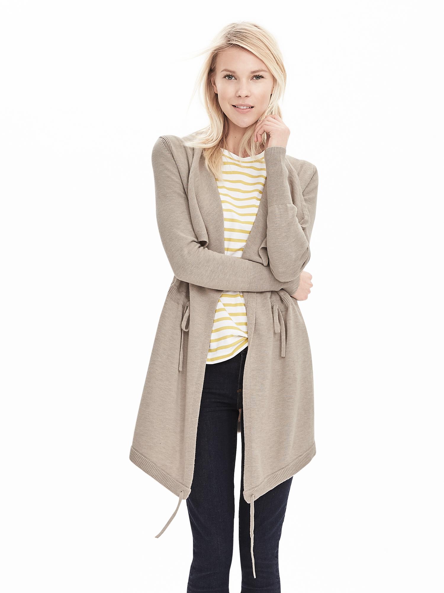 Drawstring Sweater Jacket | Banana Republic