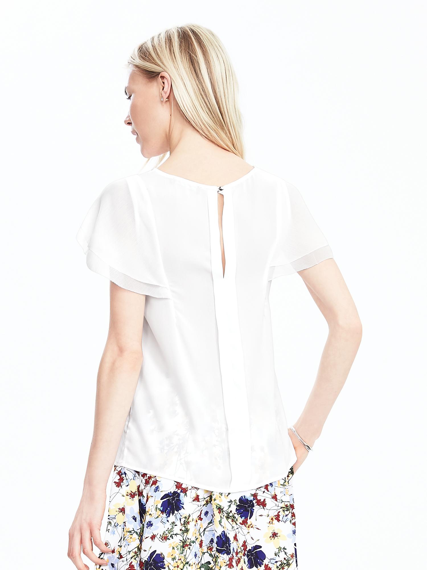 Layered Ruffle Top | Banana Republic