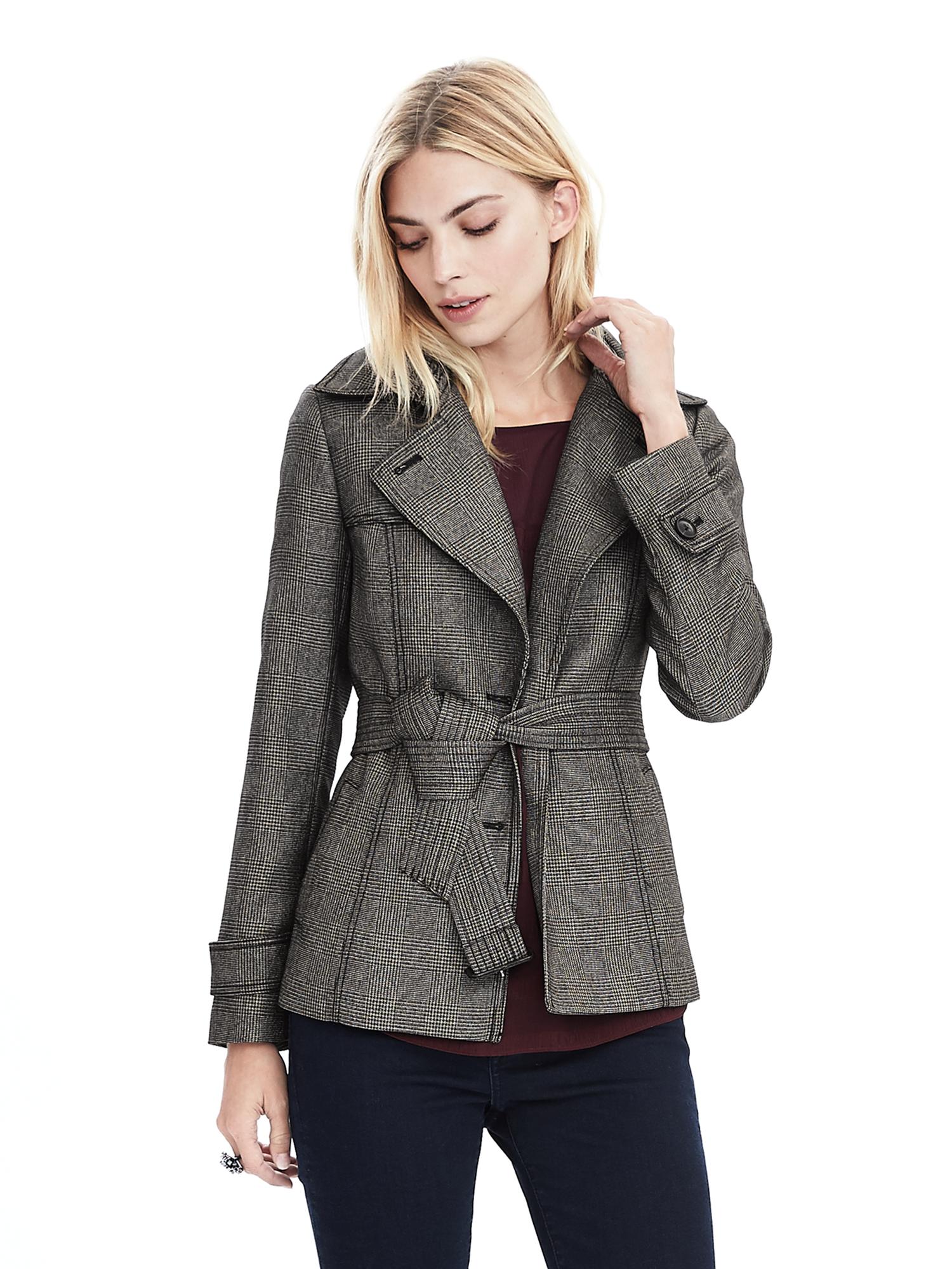 Houndstooth Short Jacket | Banana Republic