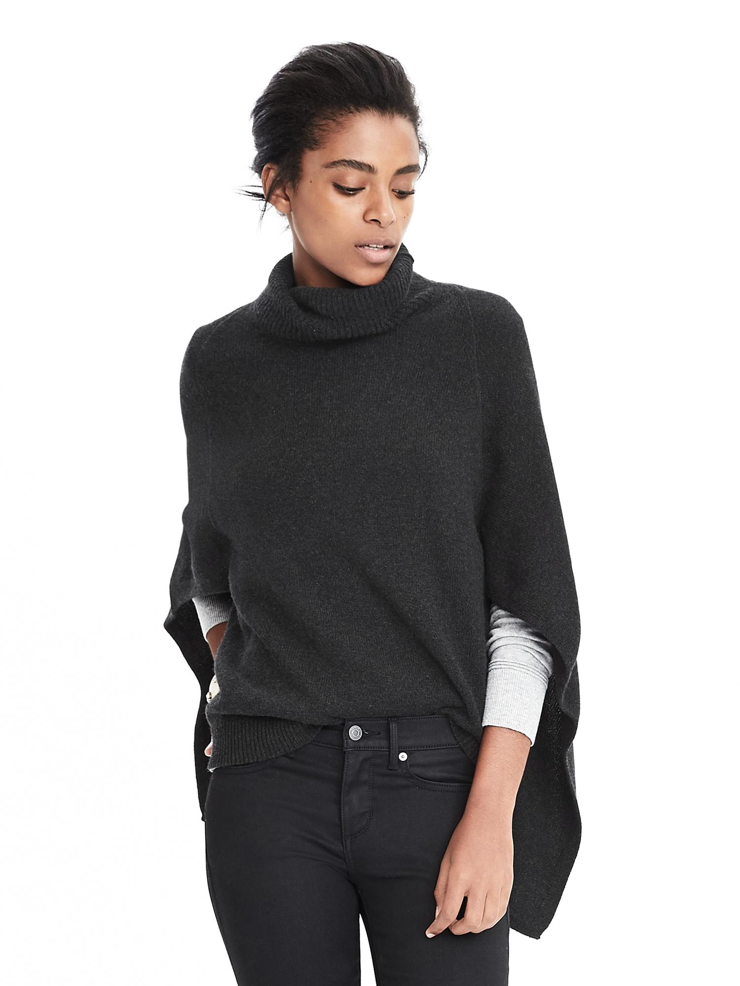 Cashmere Turtleneck Poncho | Banana Republic