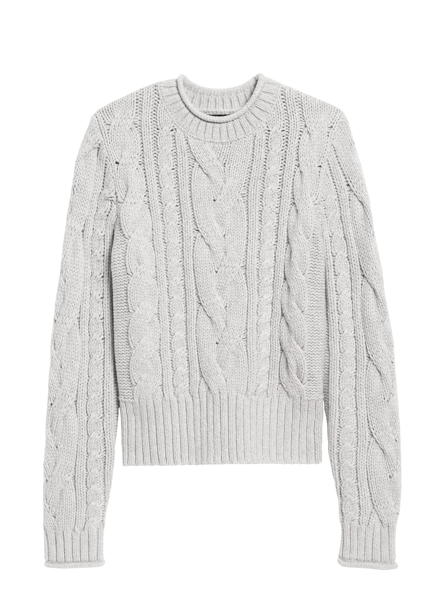 Cable-Knit Cropped Sweater | Banana Republic
