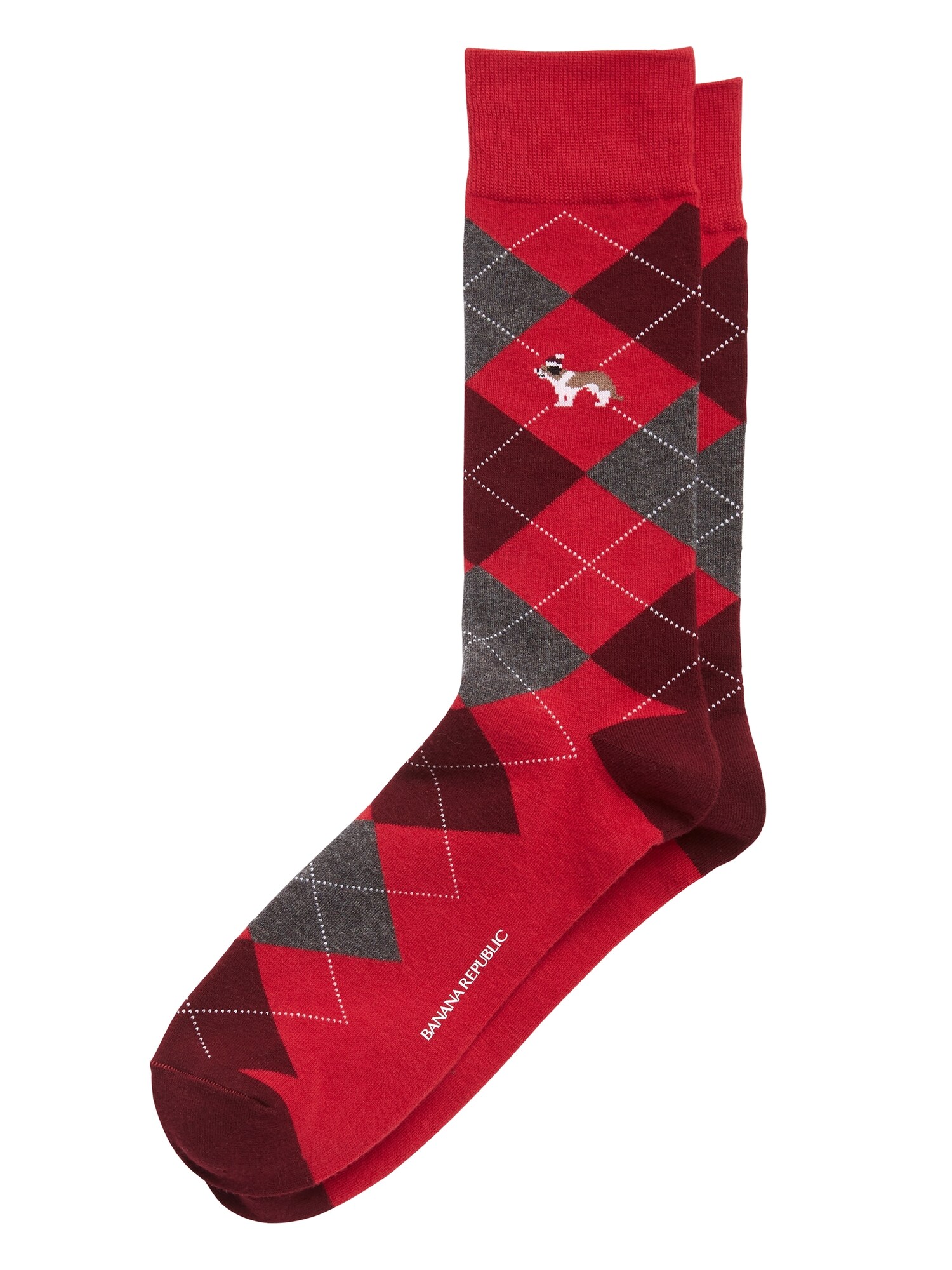 Holiday Argyle Dog Sock | Banana Republic