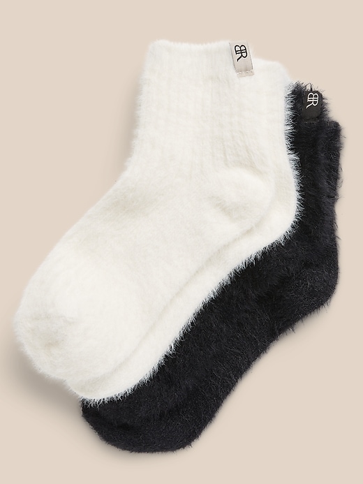 Fuzzy Ankle Sock 2-Pack | Banana Republic