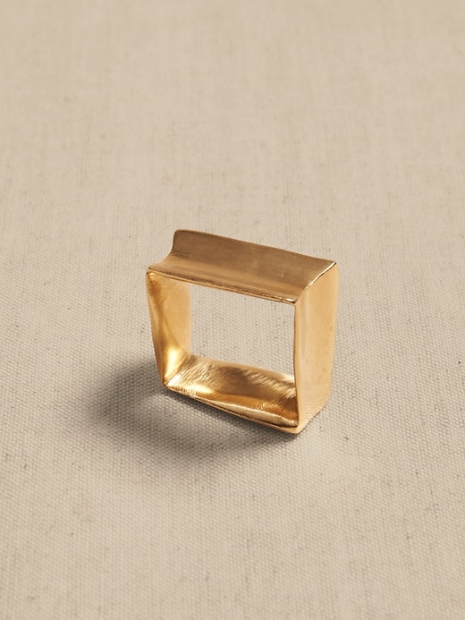 Modern Square Ring Brass | Aureus + Argent | Banana Republic