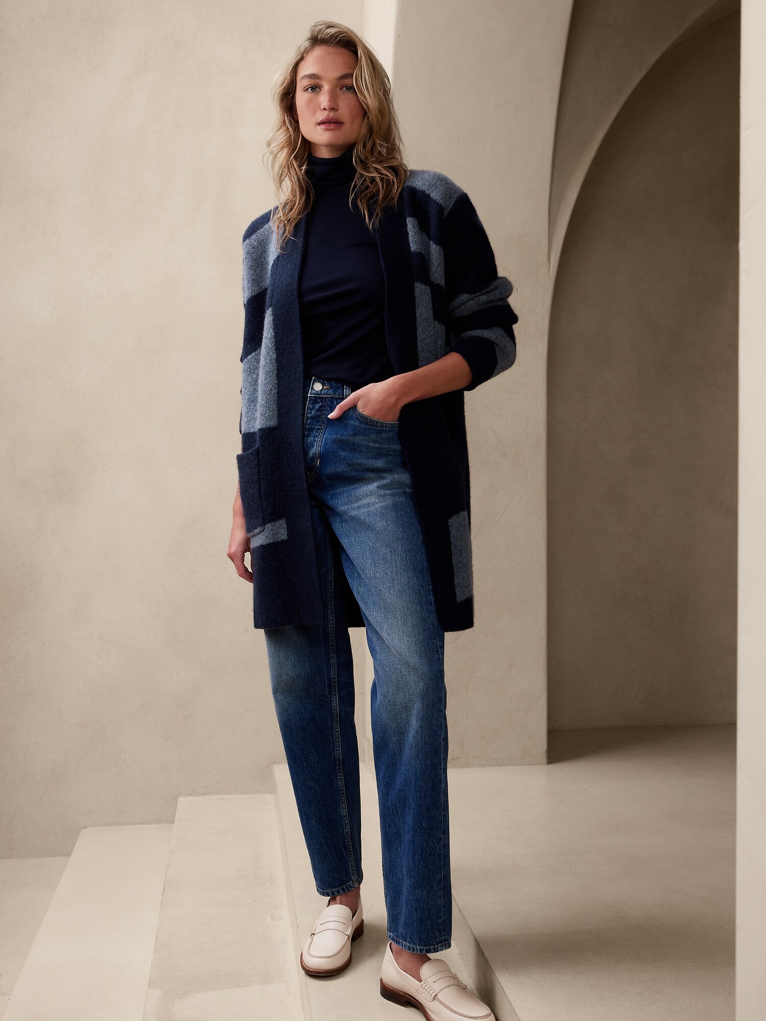 Ajri Geometric Coatigan | Banana Republic