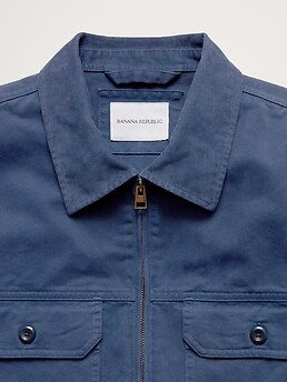 Veste de mécano en sergé de coton avec col en velours côtelé | Banana ...